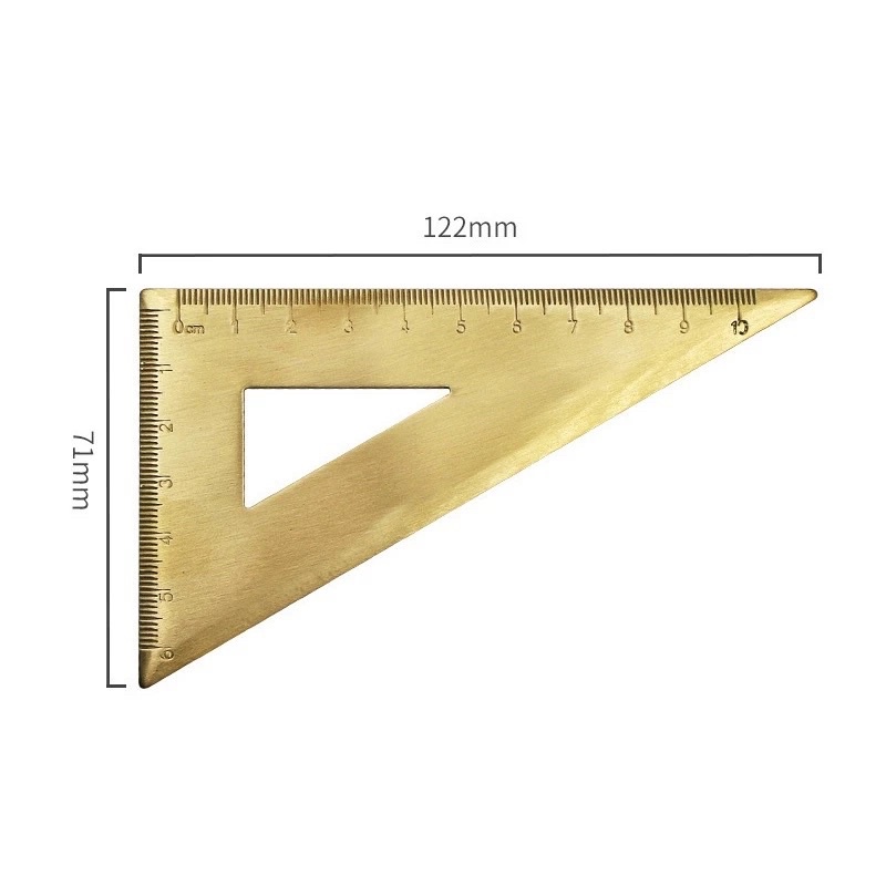 Nordic Metallic Brass Aesthetic Rulers / Protractor / Triangles ...
