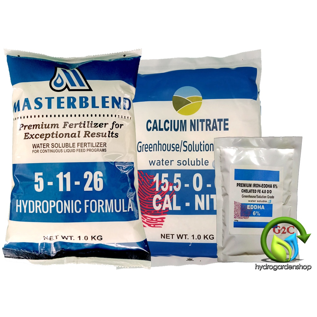 MASTERBLEND Hydroponics Formula 5-11-26 with Calcium Nitrate (1Kg) Plus ...