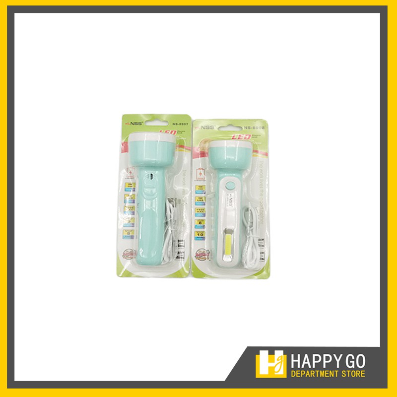 Happy Go Flashlight Rechargeable Emergency Led Electric Torch NSS* NS ...