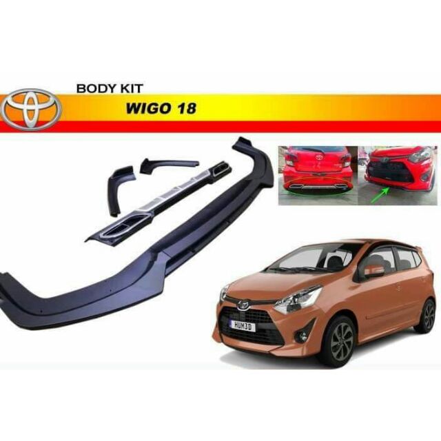 Body Kit Front and Rear Diffuser Chin for Toyota Wigo | Shopee Philippines