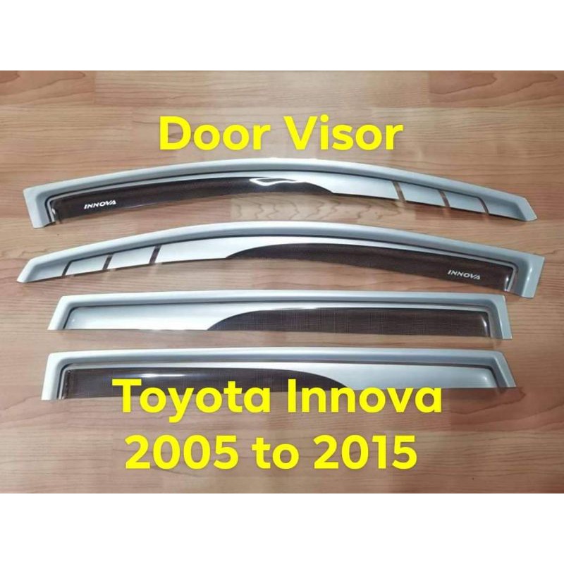 Door Visor Rain Visor Toyota Innova 2005 to 2015 Silver Set | Shopee ...