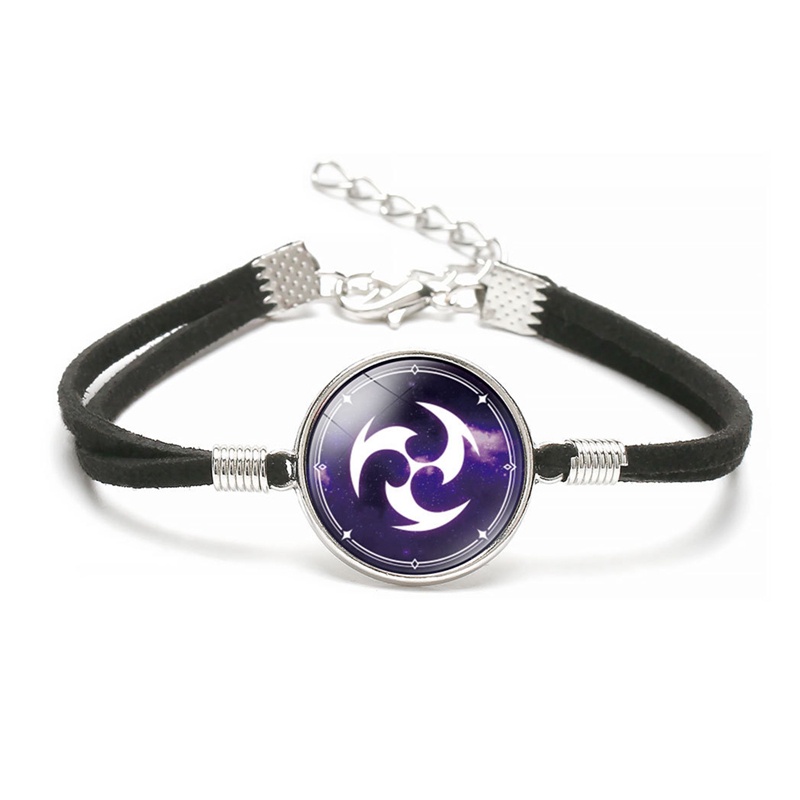 flowers Genshin Impact Vision Bracelet adjustable leather Cosplay 7 ...
