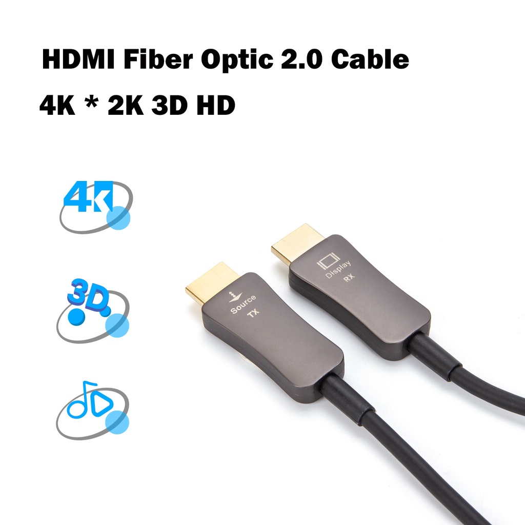 4K UHD AOC Fiber Optic HDMI Cable 18Gbps Ultra High Speed HDR HDCP2.2 ...