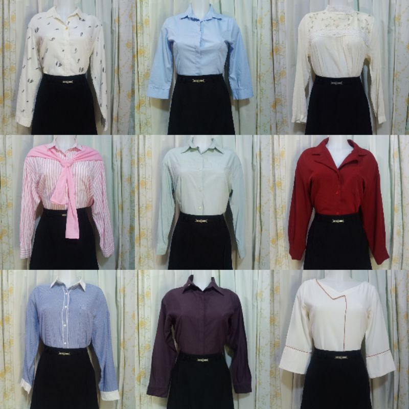 Fashion Corporate Tops/ Office Attire/ Formal Long Sleeve (Thrift 1st ...
