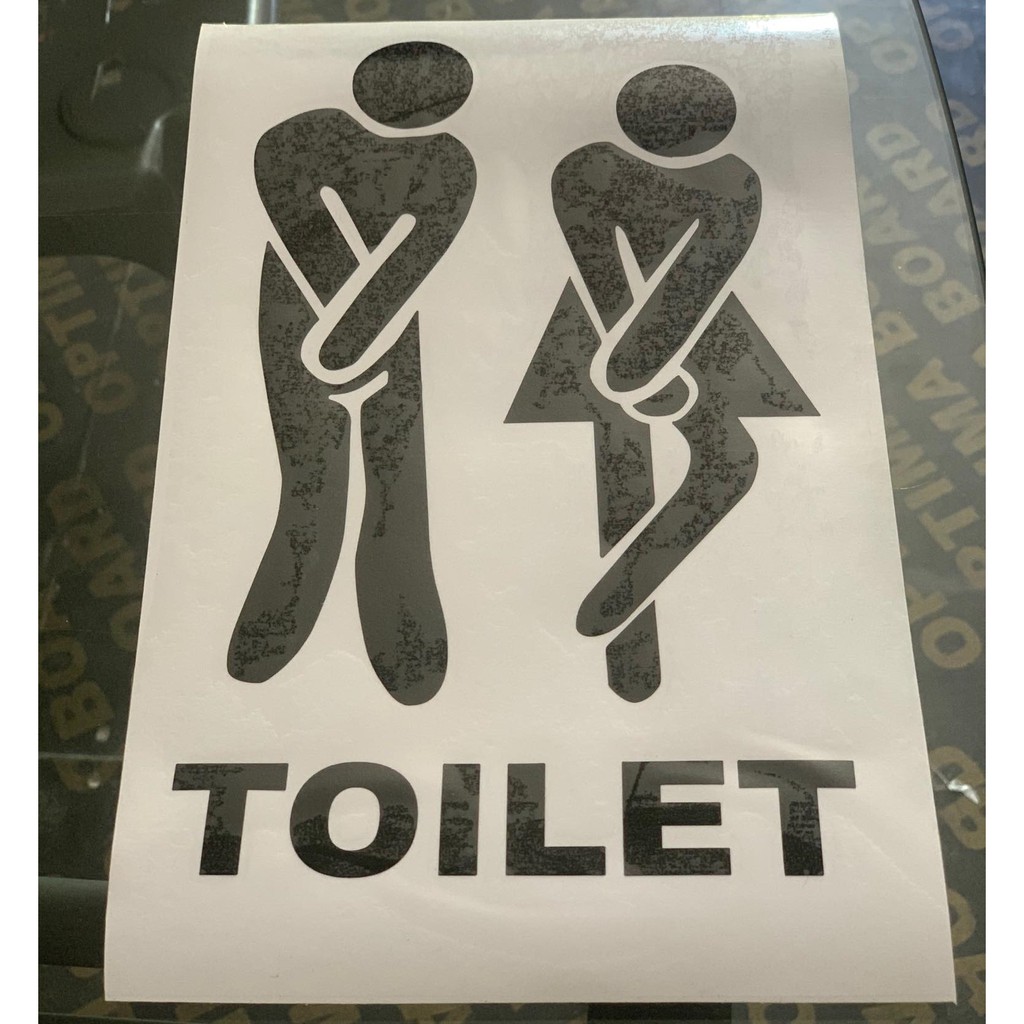 Toilet Sticker Black Male Female for Bathroom CR Comfort Room | Shopee ...