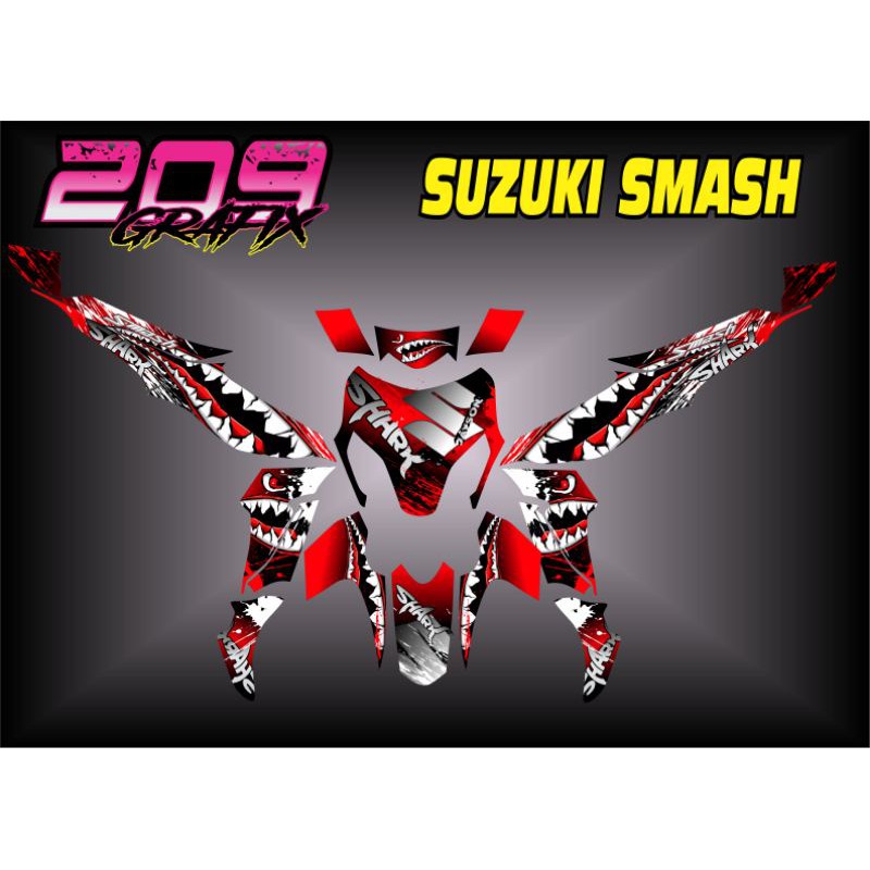Suzuki smash 115 decals shark | Shopee Philippines