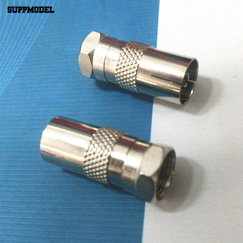 COD☆ Coax Aerial RF Female Socket to F Type Screw Male Plug Adaptor TV ...