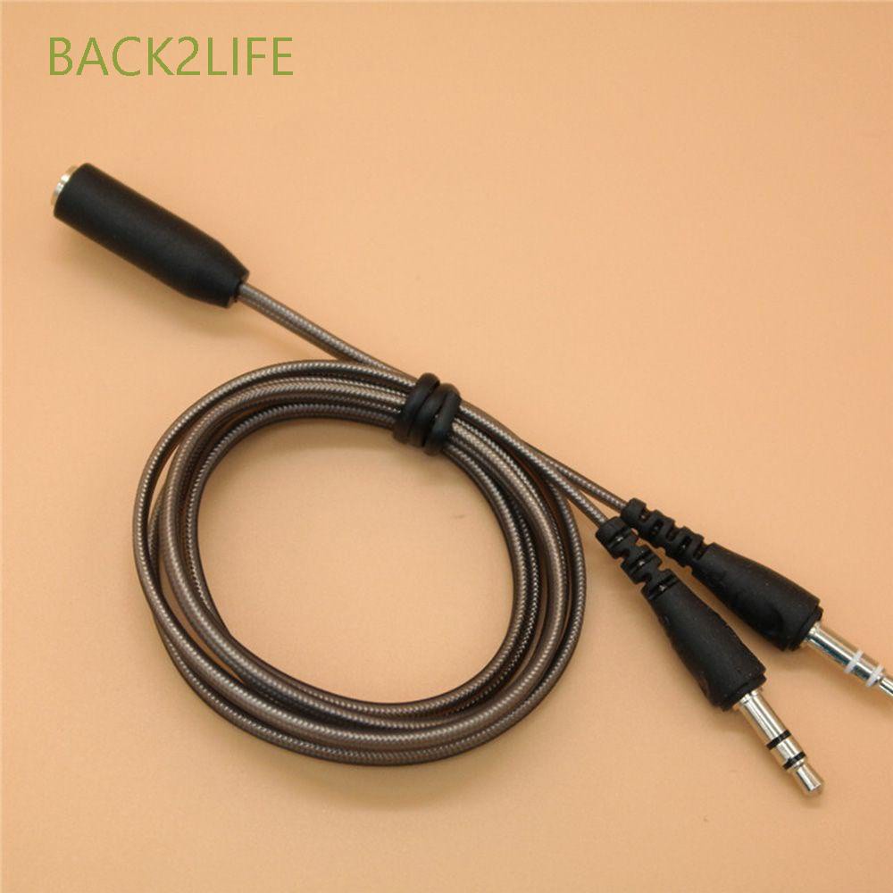 BACK2LIFE 1M Audio Cable PC Adapter Headset 3.5mm Jack Splitter 3.5MM ...