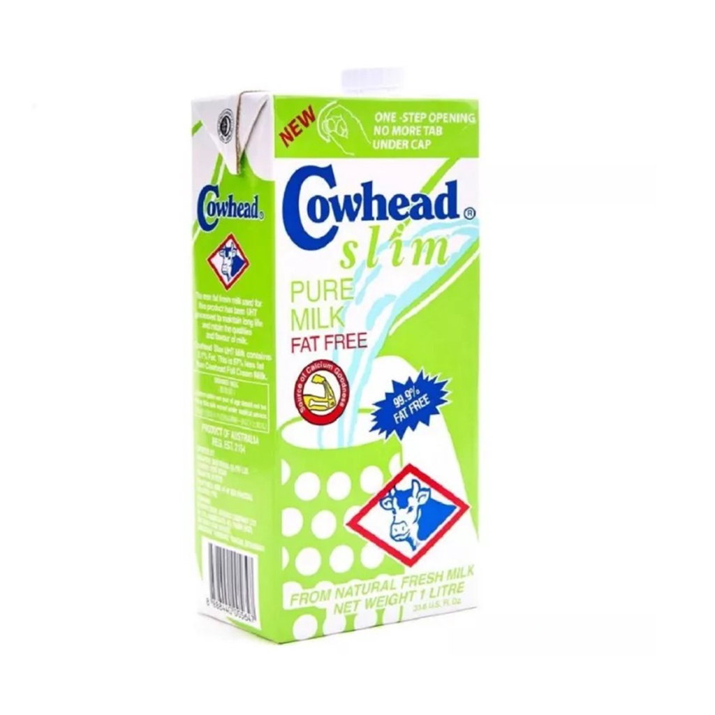 Cowhead Slim 99.9% Fat Free Pure Milk 1Liter | Shopee Philippines
