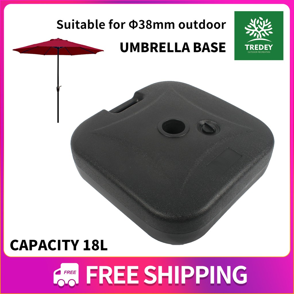 TREDEY 18L Outdoor Patio Umbrella Water Injection Base Fillable Free ...
