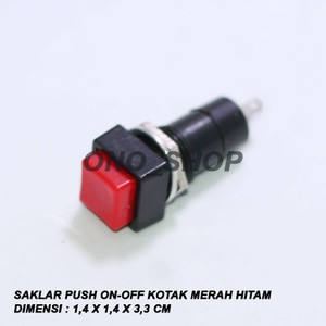 PUSH ON MERAH HITAM Red Black Box On-Off Push Switch | Shopee Philippines