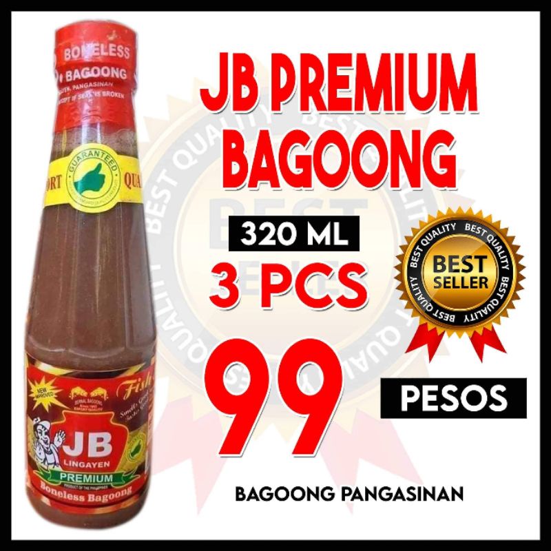 JB Boneless Bagoong ISDA 320ML from Lingayen Pangasinan (3 BOTTLES ...