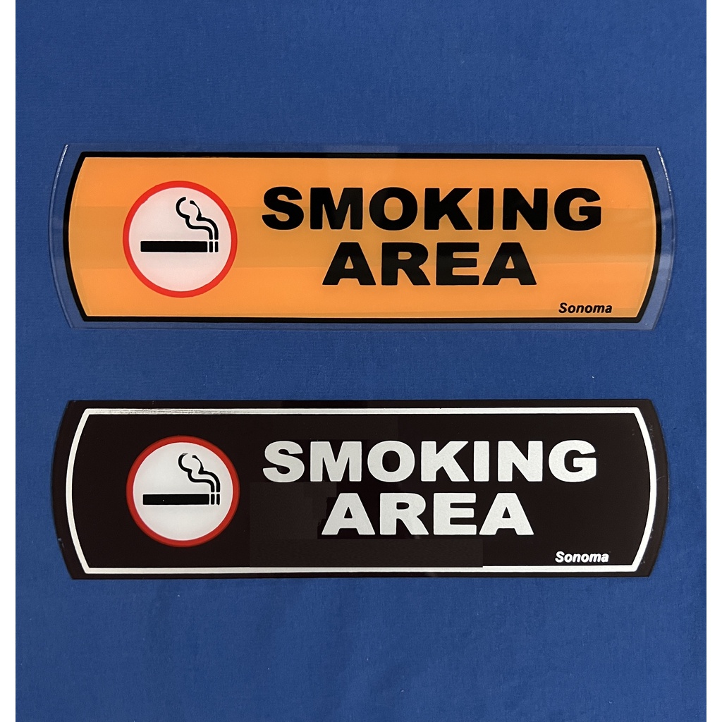 A-Mart Acrylic Signage 3x10 inches Smoking Area Sign Signages | Shopee ...