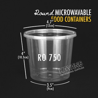 [10pcs] Round Microwavable Food Container, RO10 RO16 RO30 Plastic tub ...