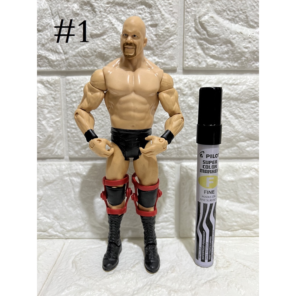 WWE Kane,Batista,Aj Style,Stone Cold,Tensai,Kurt Angle,Mankind Mattel Basic Action Figure ...