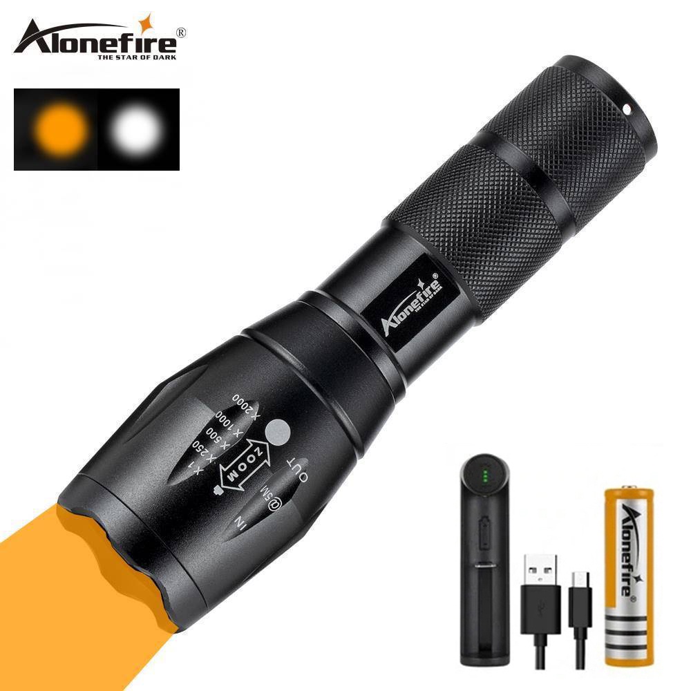 Alonefire E17-WO LED Flashlight Zoomable Portable Background Light 3800 ...