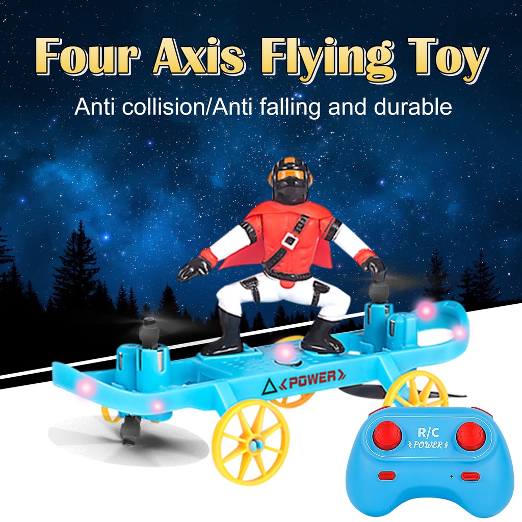 Helicopter Unit Flying Vehicle Toy Mini Air Remote Control Land Flying ...