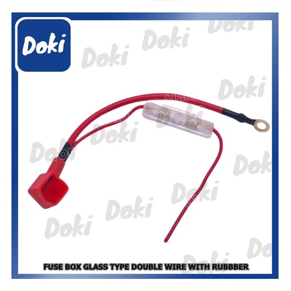 [DOKI MOTO] FUSE BOX GLASS TYPE DOUBLE WIRE WITH RUBBER | Shopee ...