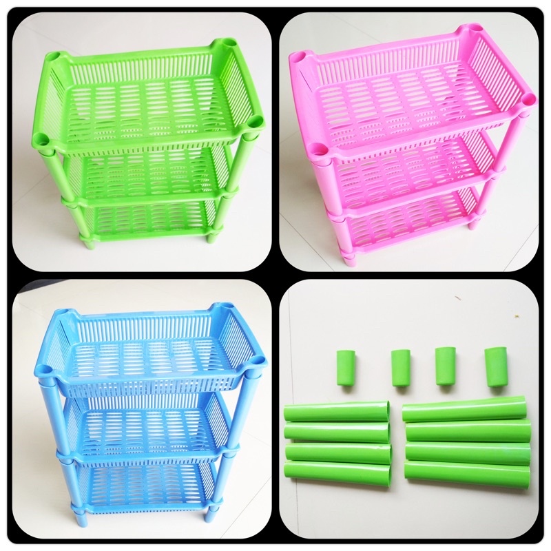 (300Gram) Small MAP Rack Stacking 3 Plastic Bookshelf Stacking 3 ...