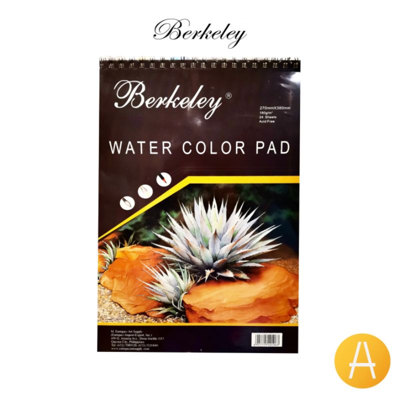 Berkeley Watercolor Pad 24 Sheets 180 gsm 270mm x 380mm | Shopee ...