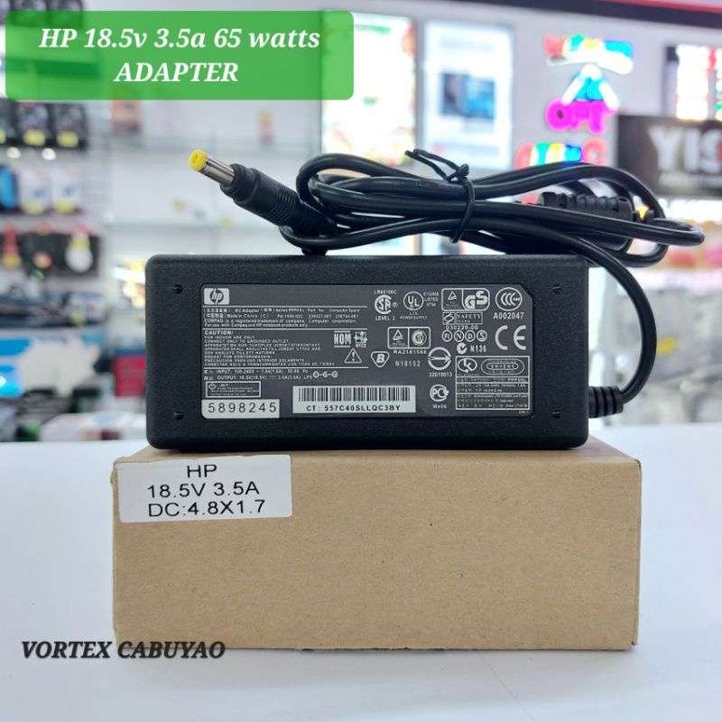HP 18.5v 3.5a 65watts ADAPTER (4.8*1.7/7.4*5.0) PA-1650-02 | Shopee ...