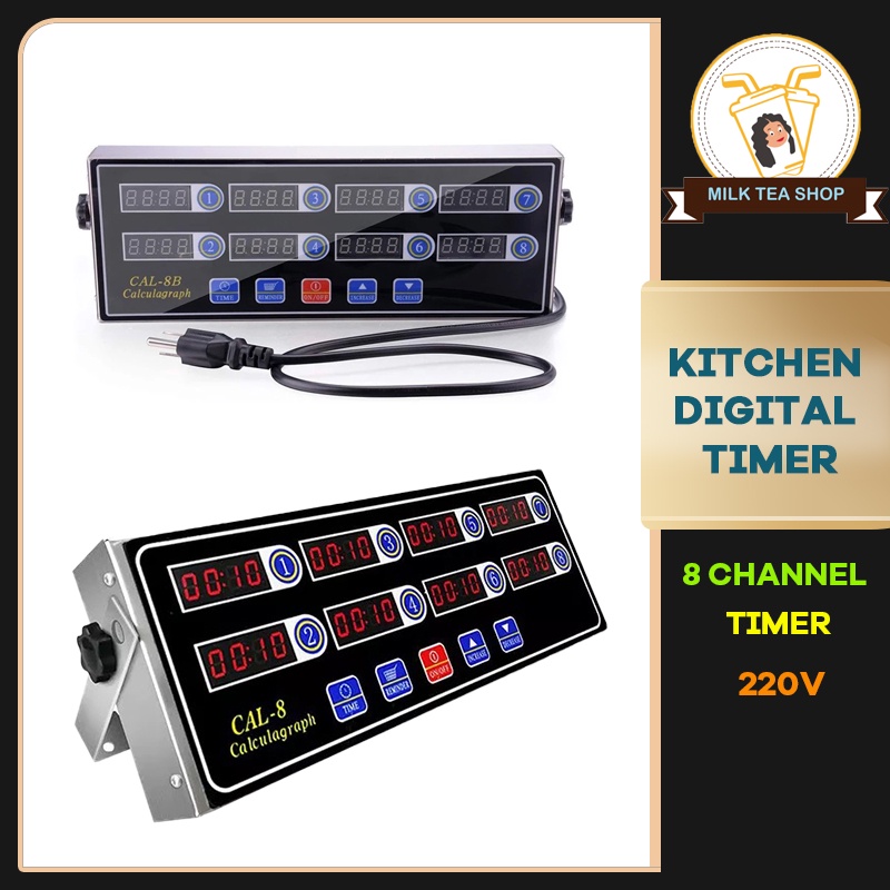 Timer Reminder Digital Kitchen Timer 8 Channels Alarm Timer Countdown ...