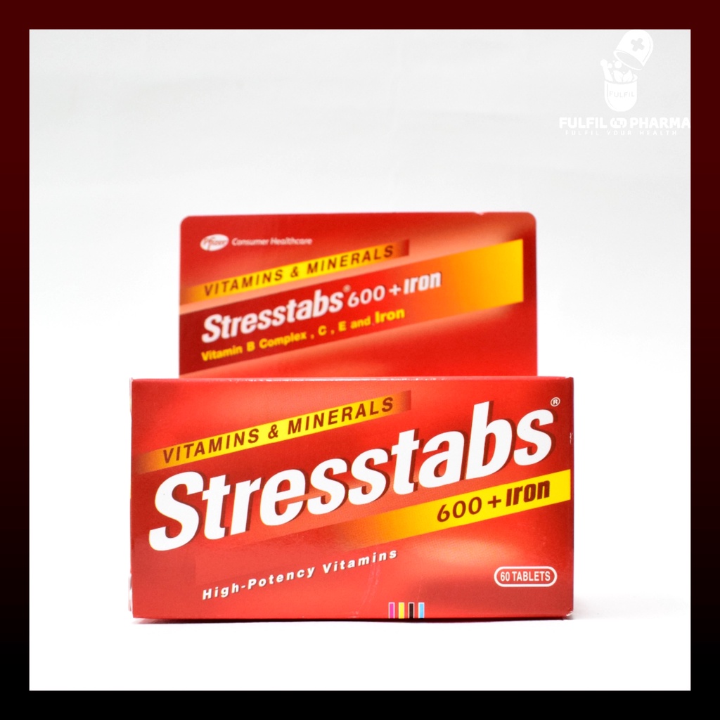 Stresstabs 600 Iron 600 + Ore Contains 60 Tablets Multivitamin For ...