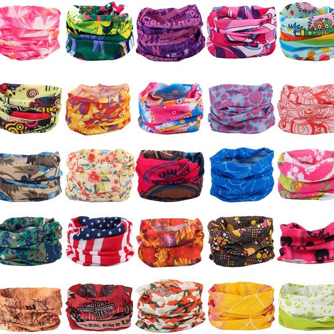 【Much better】Cute Anti Dust UV Buff Bandana Head Scarf Turban Bicycle ...