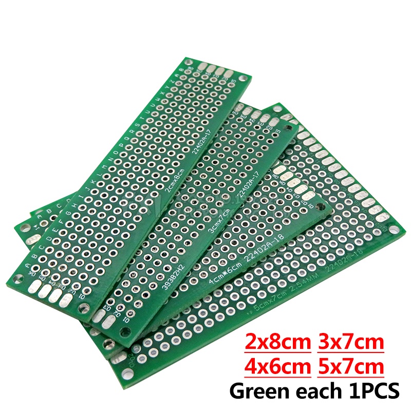 4PCS/pack 5x7 4x6 3x7 2x8 cm Blue Green double Side Copper prototype ...