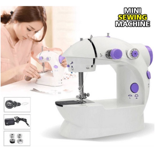 SC Portable Electric Sewing Machine Kit With Pedal Space Saving Light ...