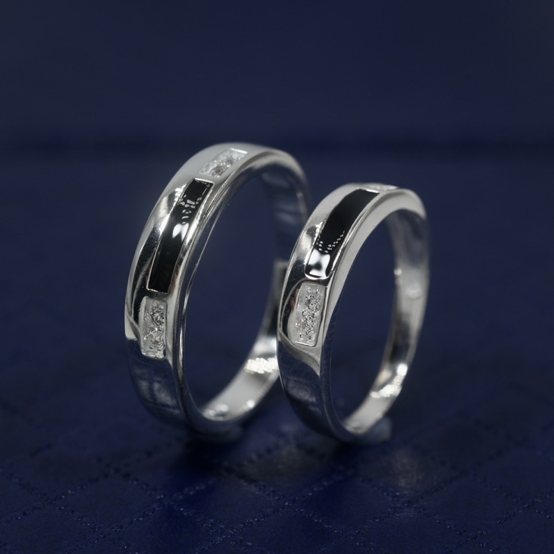 KS silver original 925 italy silver CP067 (couple ring) | Shopee ...