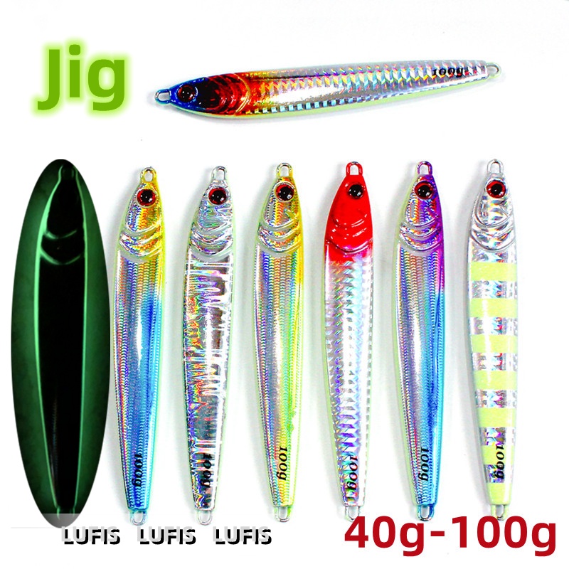 1 Pcs Fast Jig 40g/60g/80g/100g Fishing Lure Jigging Bait | Shopee ...