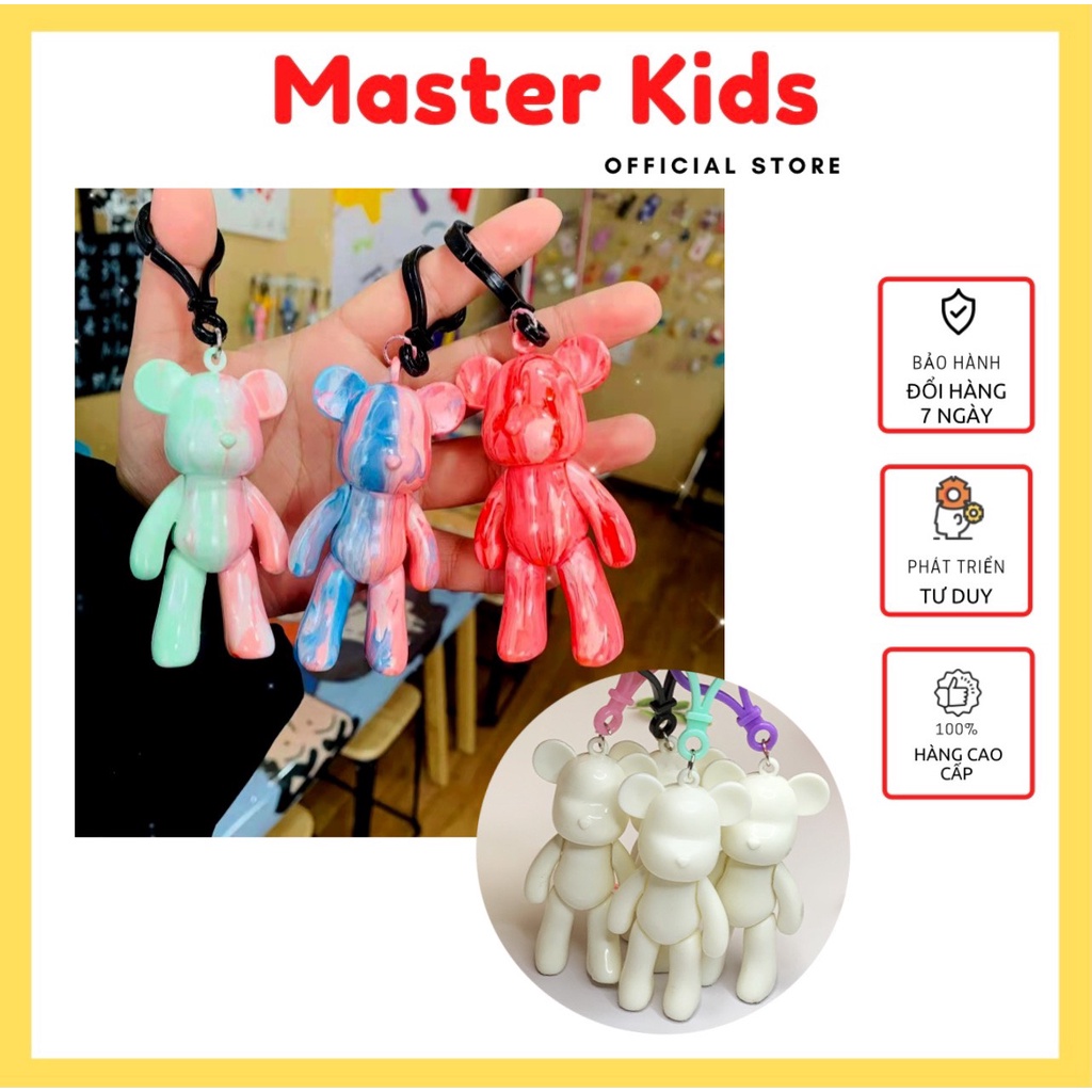 Colorful hot trend BearBrick keychain DIY toy Set, Master Kids keychain ...
