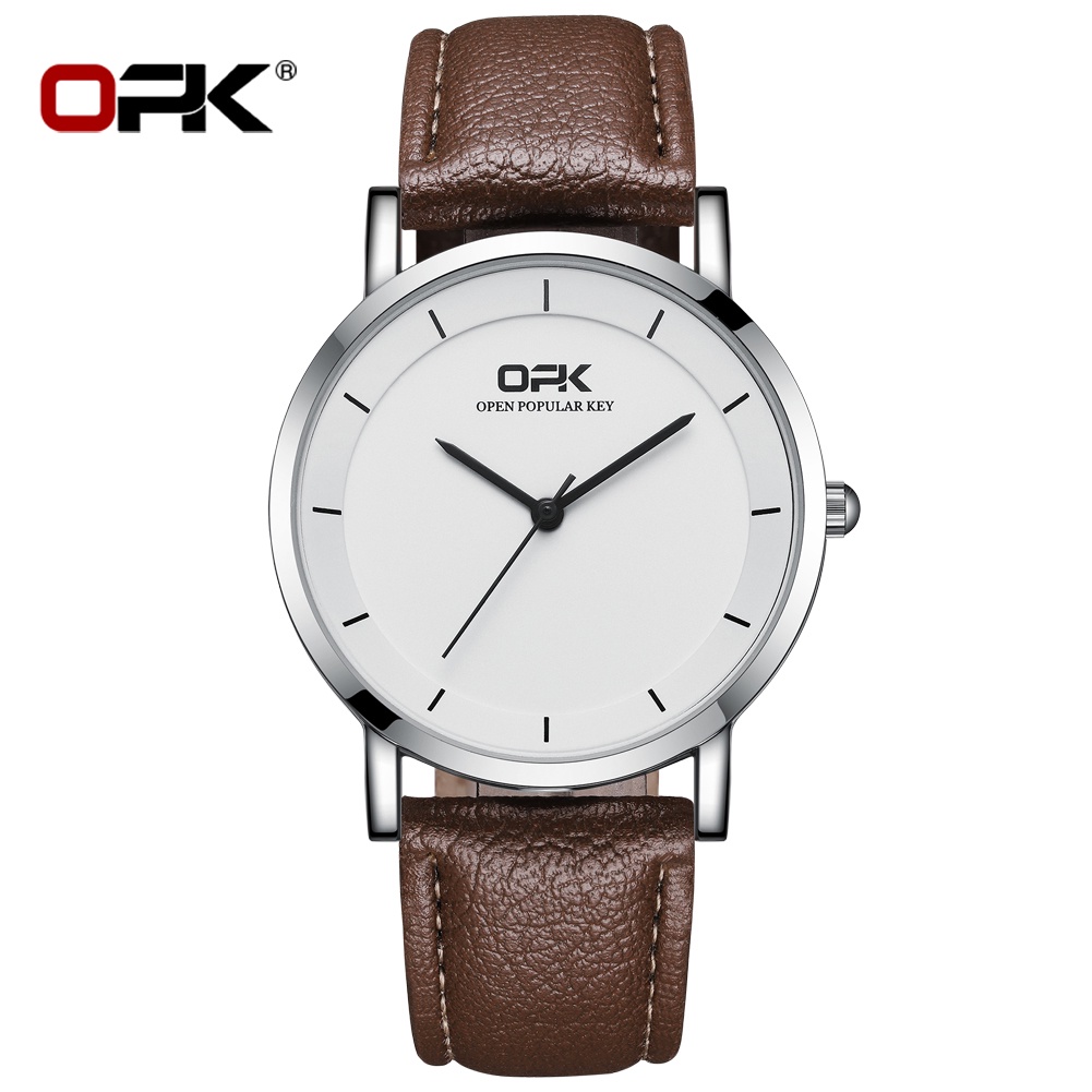 OPK Ultra Thin Watch For Men Mens Authentic Leather Original Waterproof ...