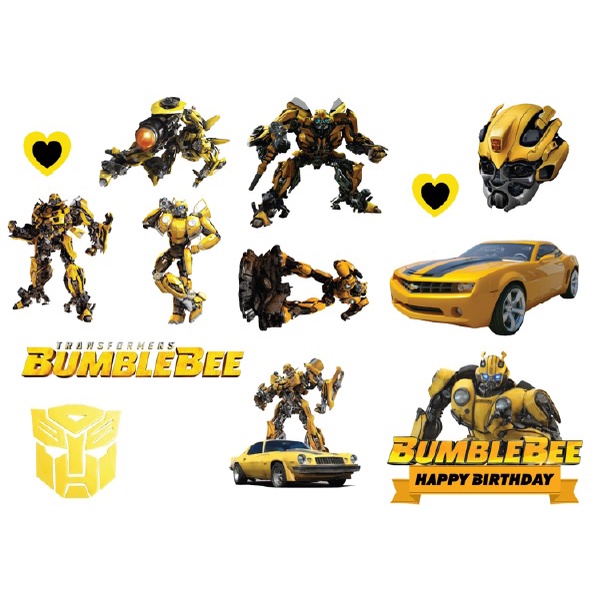 BUMBLE BEE TRANSFORMERS Cake Topper Cupcake Topper Kek Topper BEAUTY ...