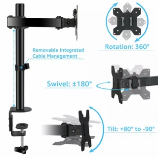 Dual /2 LED Monitor Mount with C-clamp and Grommet options GAMING ...