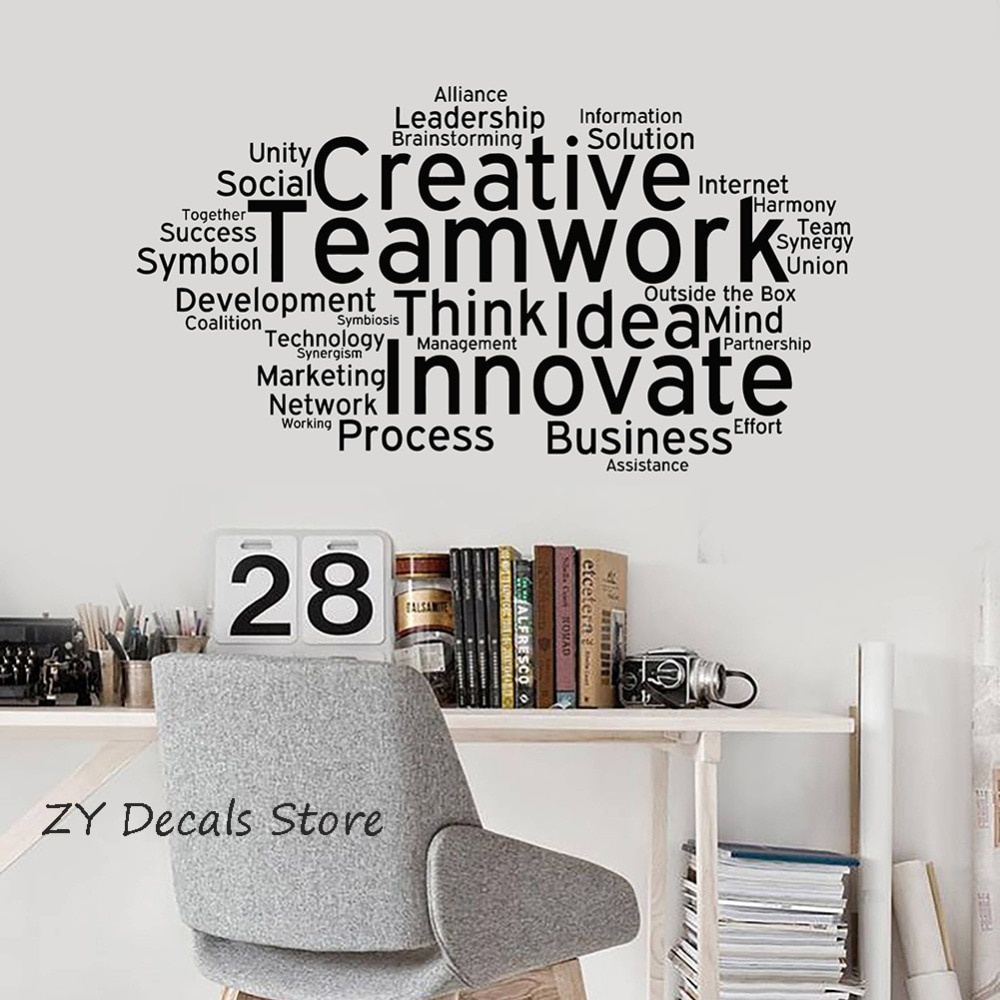 Creative Teamwork Vinyl Wall Decal Team Work Office Art Decor Stickers ...