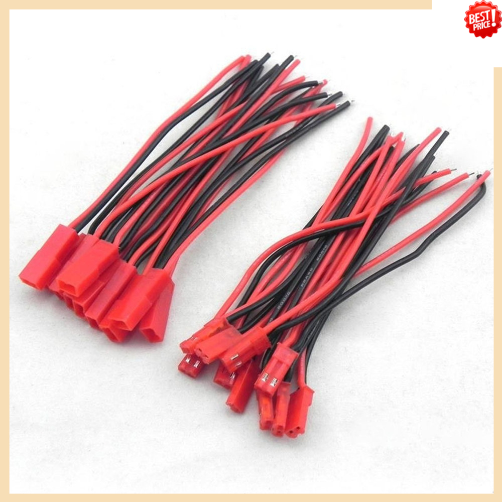 10 Sets ( 20pcs ) 2-Pin Male&Female Socket Set Plug Connectors Wires ...