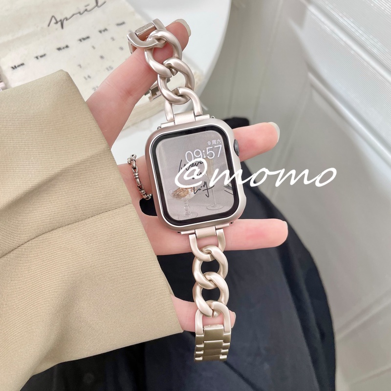 Starlight Color Stainless Steel Watch Band for AP Watch Serise 7 SE 6 5 ...