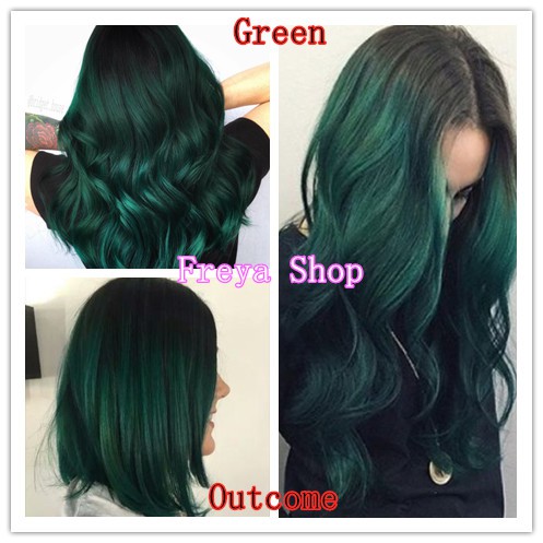 Green Hair Color with Oxidant ( 0.77 Bremod Permanent Hair Color ...