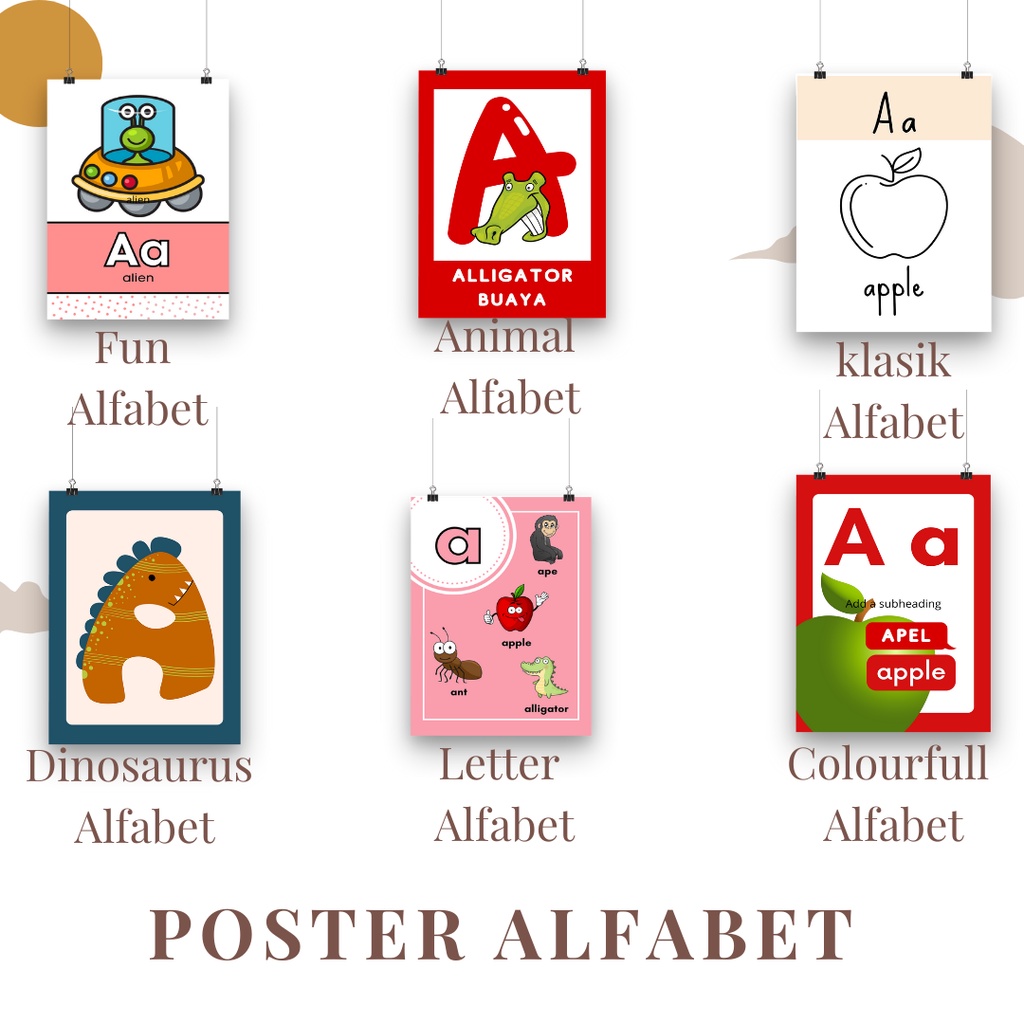 Complete Alphabet Education A6 Poster Package, Alphabet Learning Poster ...