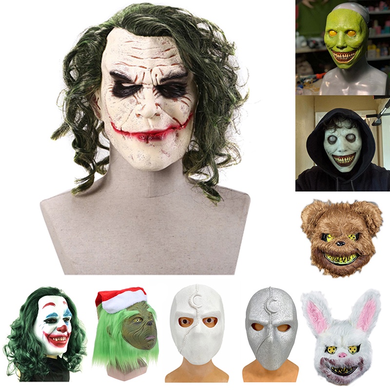 [cxguyu] Halloween Joker Mask Cosplay Smiling Demons Horror Face Masks