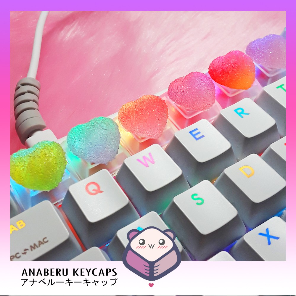Heart Jelly Candy Keycaps For Mechanical and Gaming Keyboards | Shopee ...