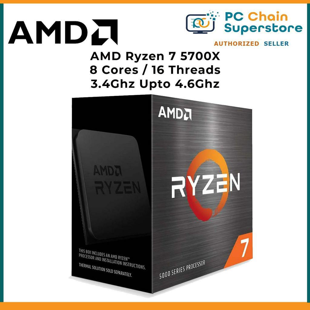 AMD Ryzen 7 5700X / 5700X3D 8 Cores 16 Threads Unlocked AM4 Desktop CPU ...