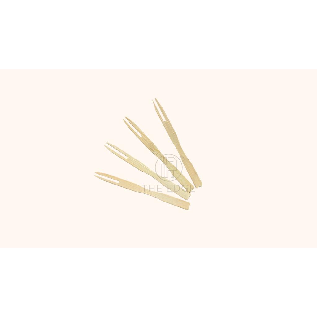 Bamboo Mini Fork 9cm 100pcs. (Siomai, Takoyaki, Cocktail, Fruitpick ...
