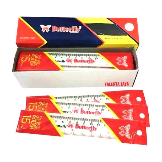 Joy KTB Butterfly Ruler 15cm 20cm 30cm Mica Plastic Ruler Ruler Ruler Butterfly Ruler | Shopee ...
