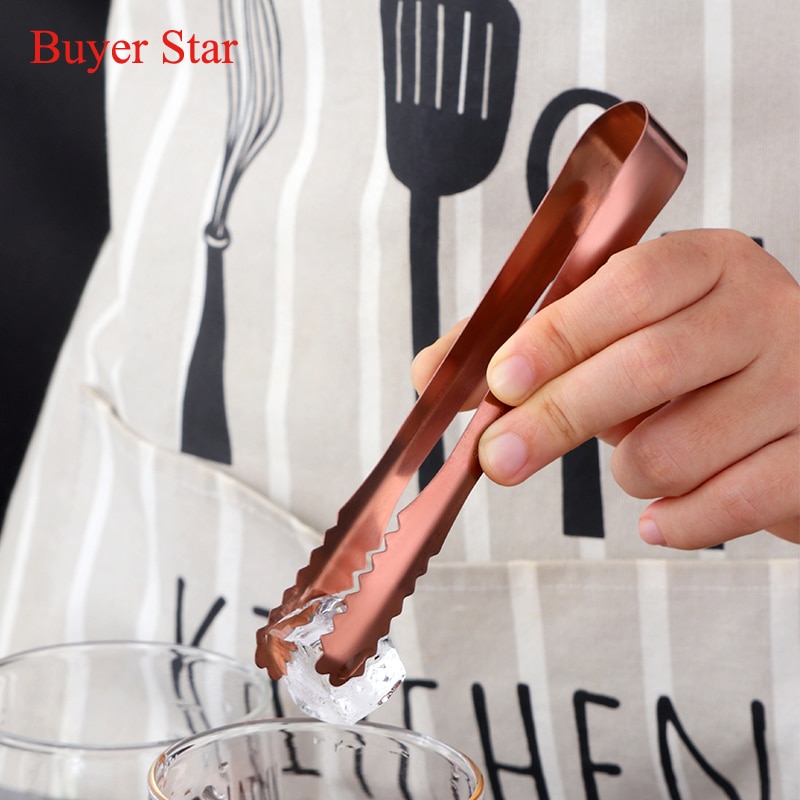 1PCS Stainless Steel Ice Tongs Gold Sugar Clamp Ice Cube Tongs Mini ...