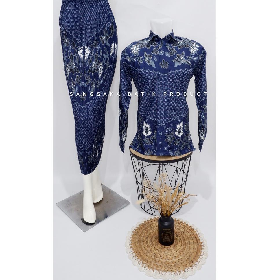 Couple batik / couple batik Shirt / batik set / Long Sleeve batik ...