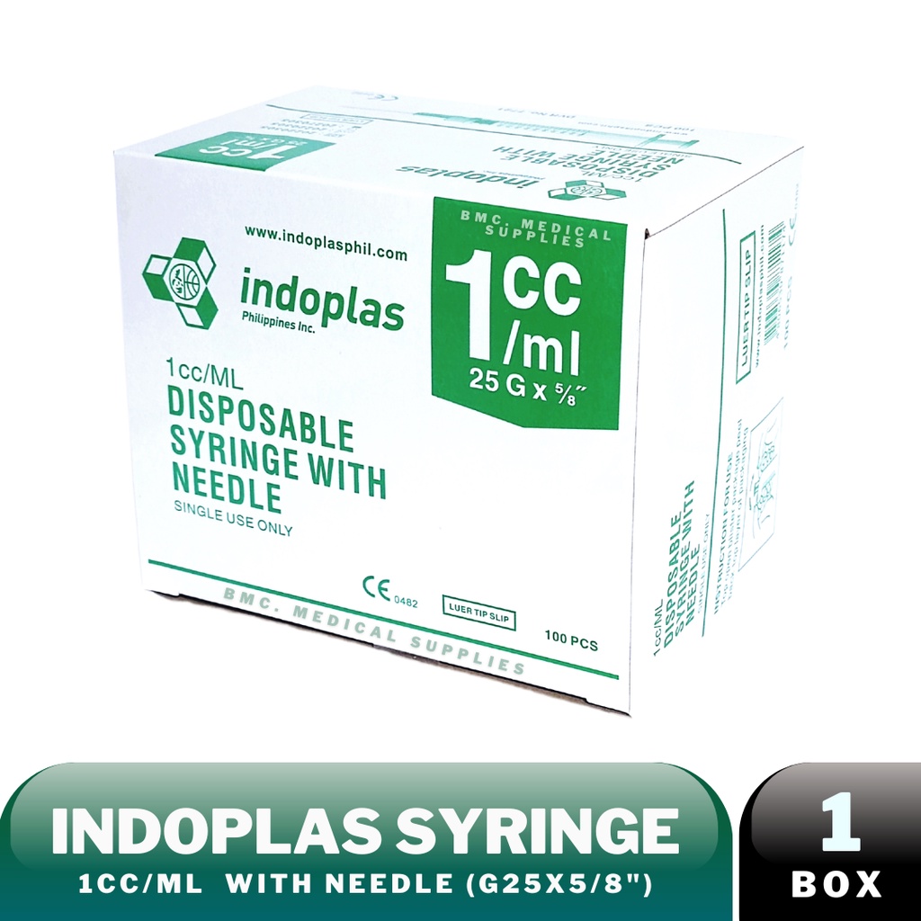 Indoplas Syringe - 1cc/ml [Sold Per Box] Disposable Syringe | Shopee ...