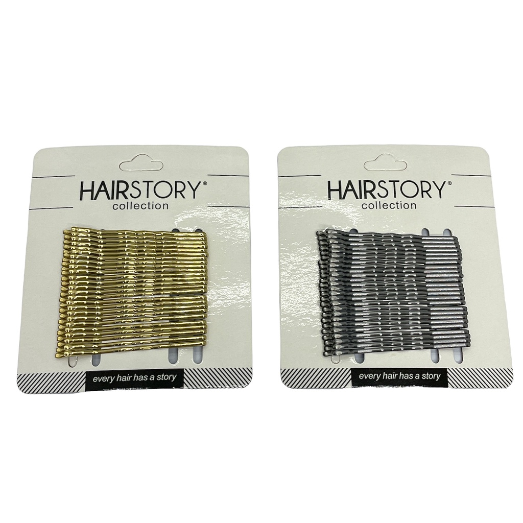 HAIRSTORY Classic Gold & Silver Bobby Hair Pins | Shopee Philippines